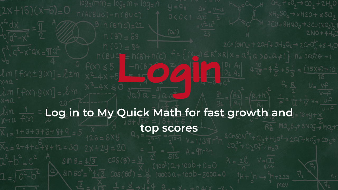 Login to My Quick Math